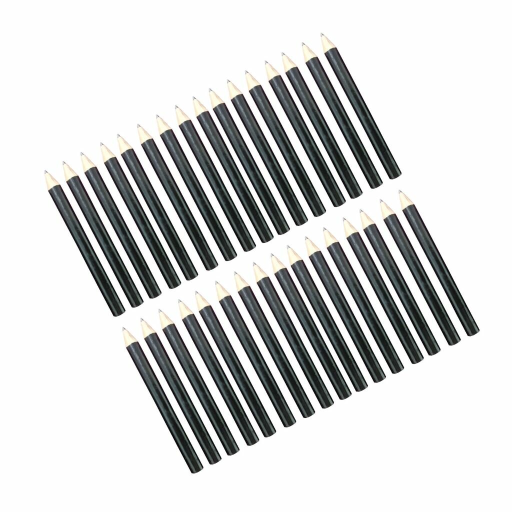 Карандаш, Шестигранные деревянные короткие карандаши для гольфа - черный корпус, 1 коробка