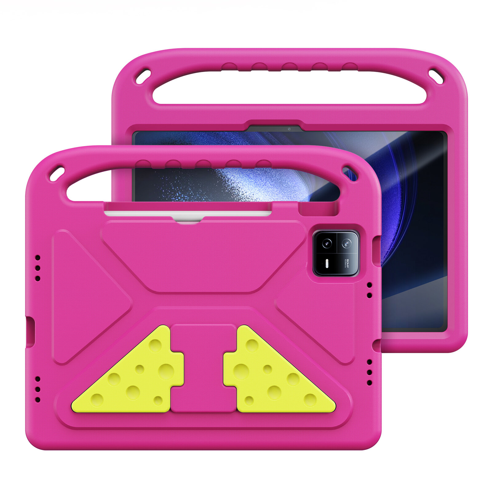 Детский чехол розового цвета на планшет Xiaomi Pad 6 и 6 Pro от от Dux Ducis, серия Puff Series Case