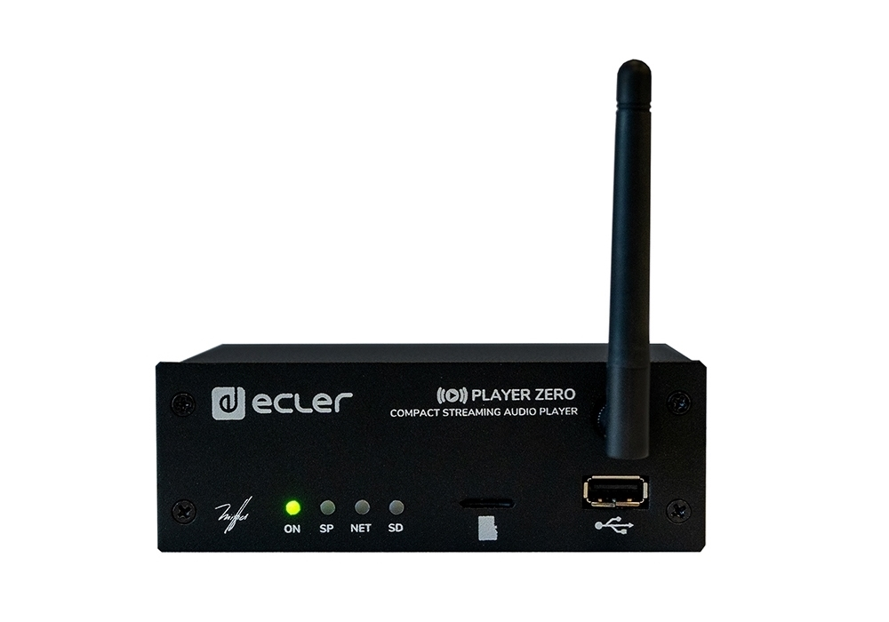 Ecler PLAYER ZERO- Аудиоплеер со стереовыходом (2хRCA), Wi-Fi, Ethernet, USB, microSD, интернет-радио, DLNA и AirPlay