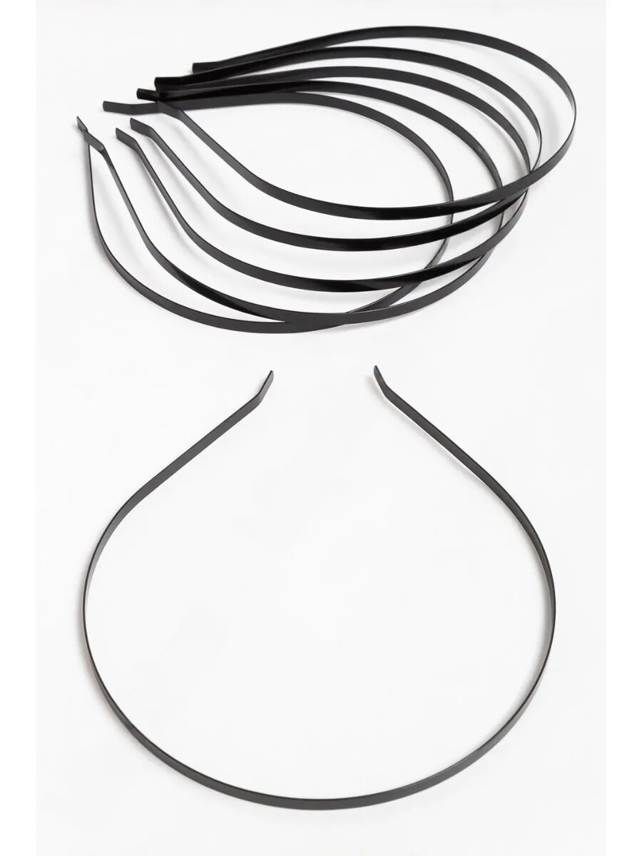 Ободки для волос металл 5 мм (5 шт)