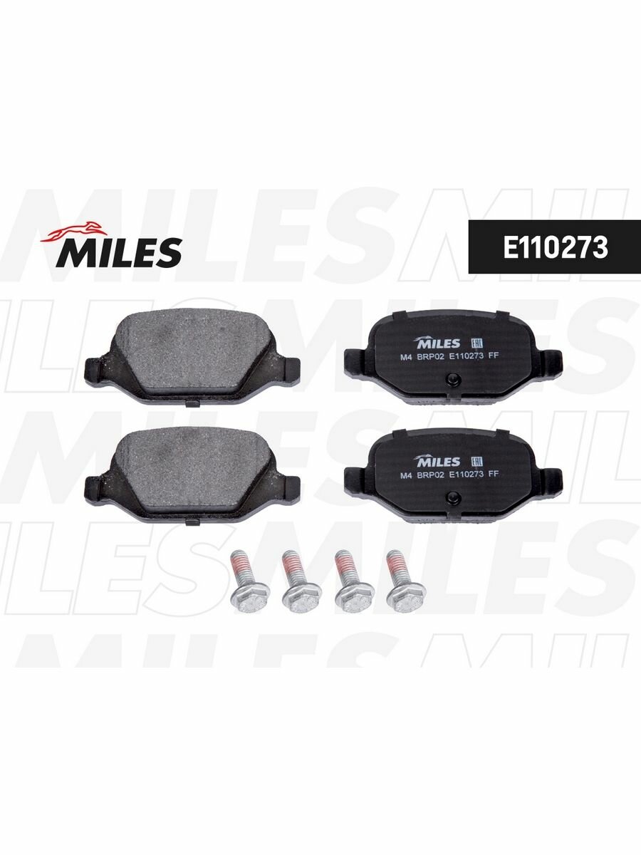 Тормозные колодки дисковые задние MILES E110273 для FIAT 500, Panda, LADA Vesta