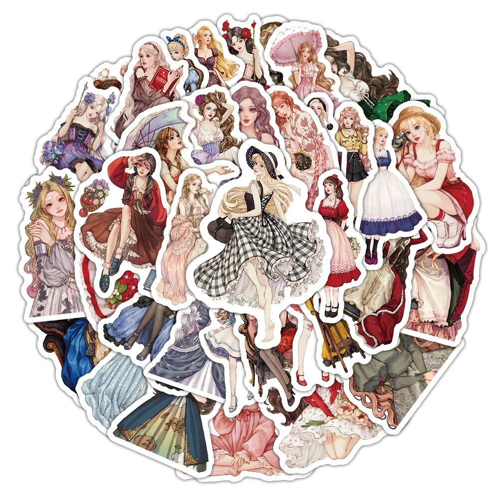 Наклейки GOGOTU с героями мультфильмов, 50PCS