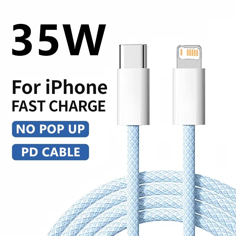 Кабель USB-C - Lightning 35W PD, 1м, Gray — фото 1
