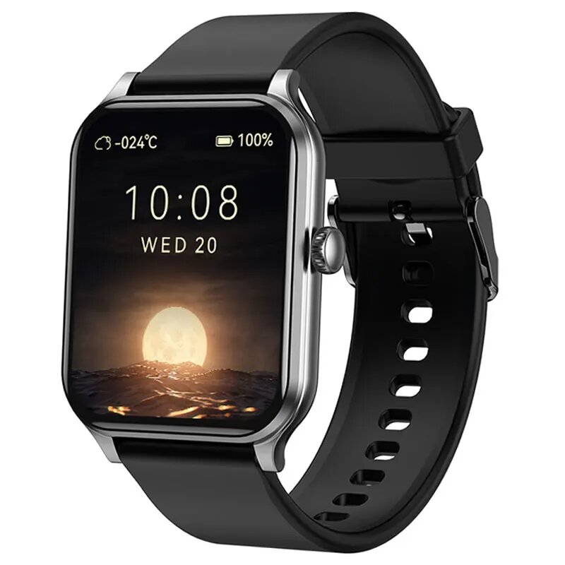 Классические чёрные умные часы для взрослых