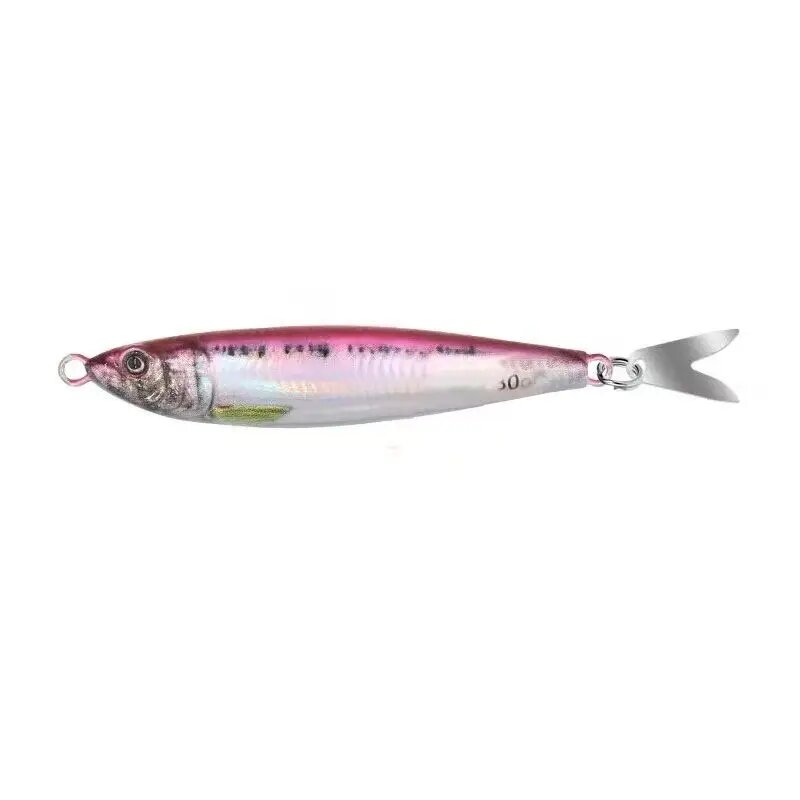 AS Slow Jig Lure Fishing UV Glow Jig 3D Print Falling Angler 60g80g 20g-1pcs, pink