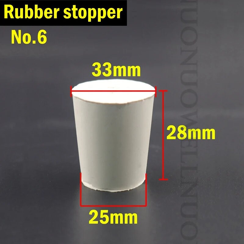 Резиновые пробки белые 20pcs, No.6