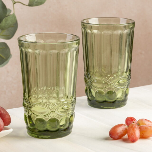 Стакан для воды Монруж 300 мл зеленый, стекло, Boltze (Больтце), 2017843-1