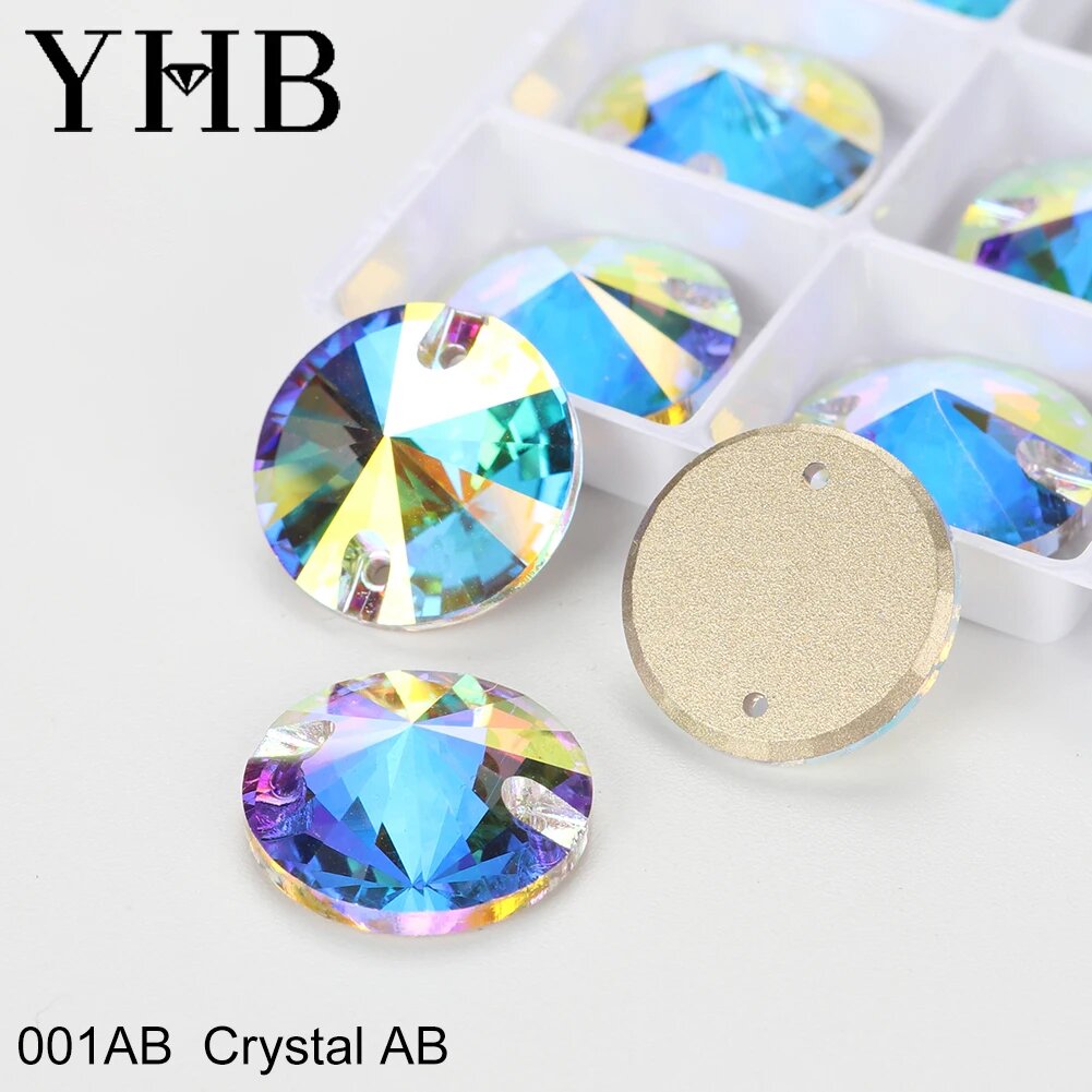 Стразы YHB 8 мм, 001AB Crystal AB, 84шт