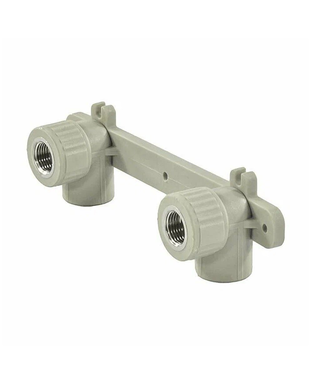 Планка PP-R монтажная серая Дн 20х1/2" ВР под смеситель VALFEX 10124020Г