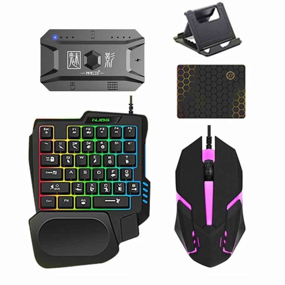 5 шт. игровая клавиатура мышь набор для мобильного телефона эргономичная подставка для запястий 35 клавиш