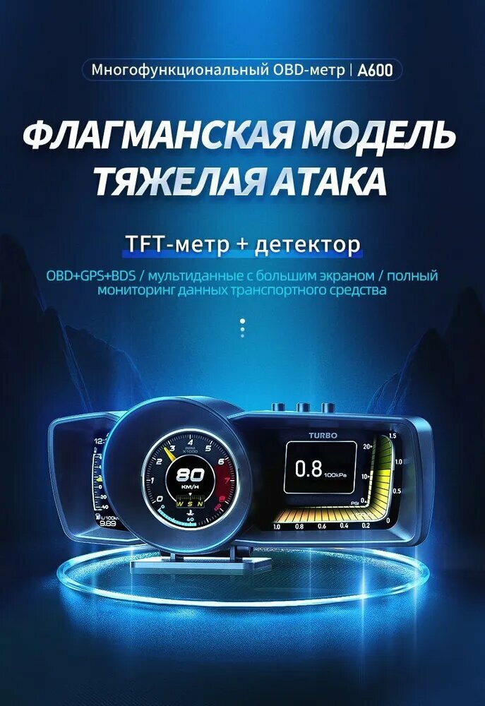 KNOW EASY-Автомобильный HUD OBD2 (русская версия) головной дисплей, многофункциональная приборная панель