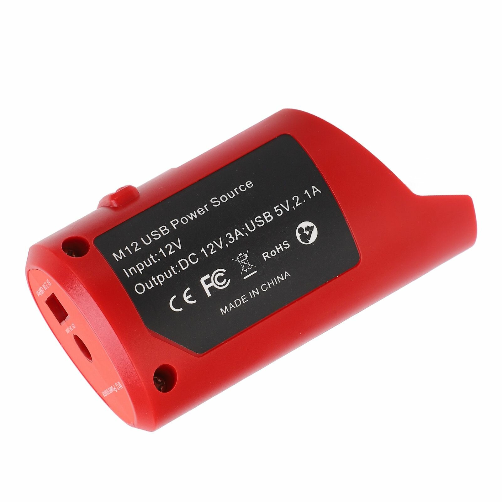 USB-зарядное устройство M12, стабильная производительность, безопасное, надежное, 2 типа выхода, USB-инструмент для зарядки аккумулятора, 12 В постоянного тока