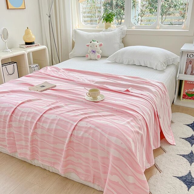 Новое летнее одеяло из 100% бамбука класса A, чистое натуральное растительное дышащее одеяло, охлаждающие одеяла, мягкое, приятное для кожи, прохладное одеяло