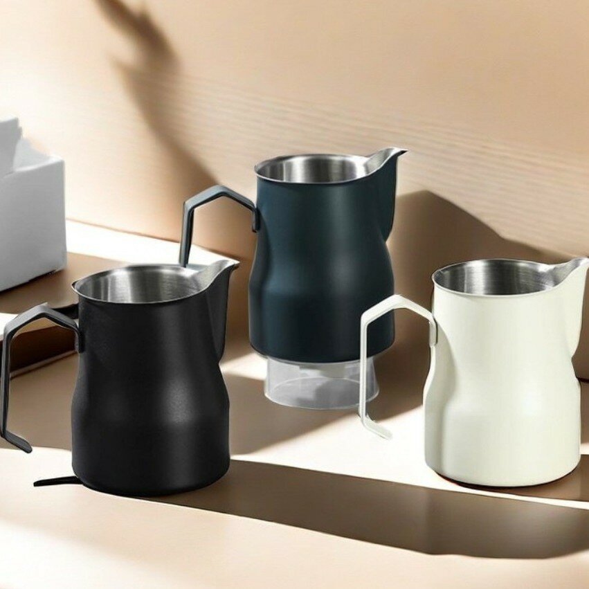 304 нержавеющая сталь: Банка для молочной пены с острым носиком, Точное декорирование кофе