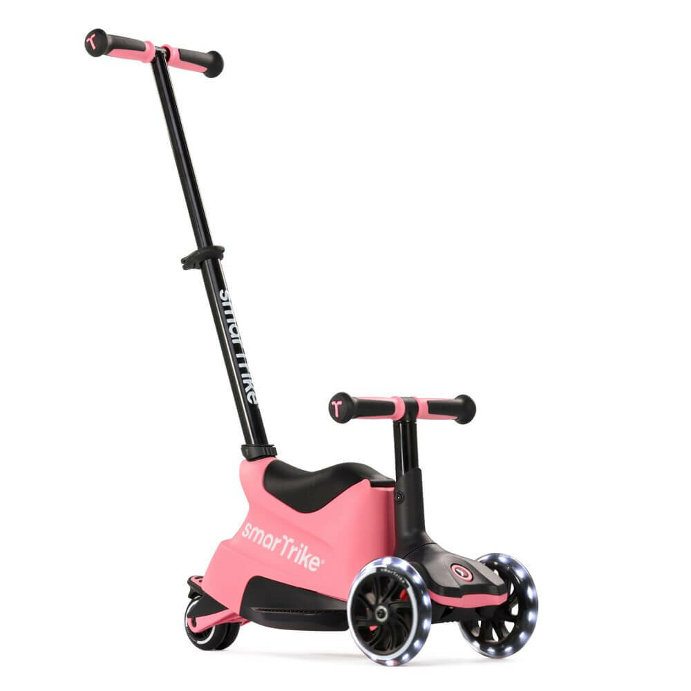 SmarTrike Xtend Scooter Ride-on, детский самокат-трансформер от 1 года до 12 лет, цвет Salmon Pink