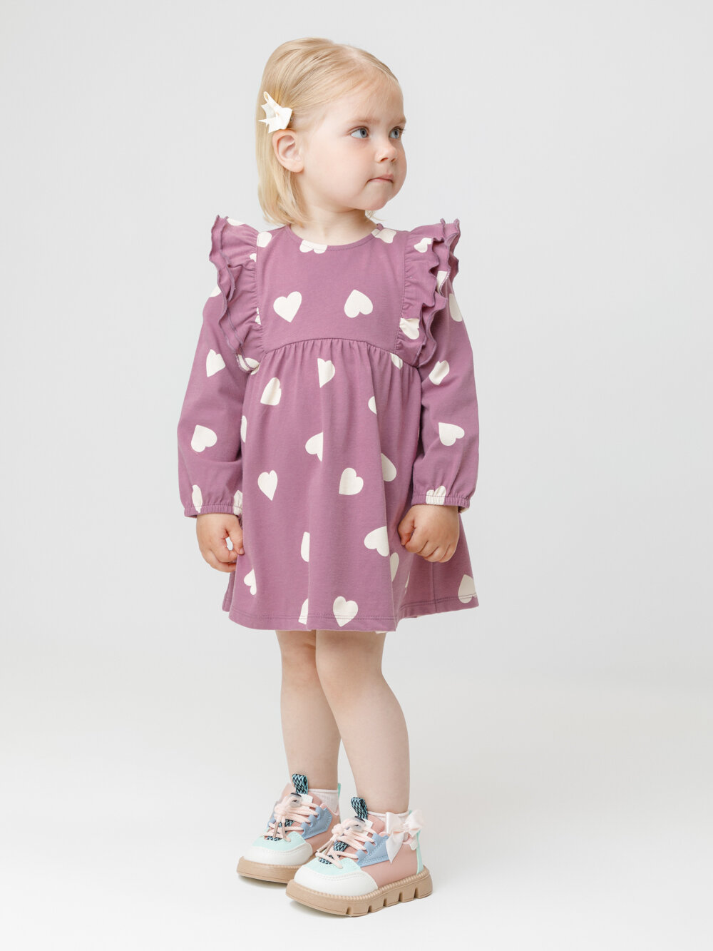 Платье КР 5944/темная орхидея,сердечки к589