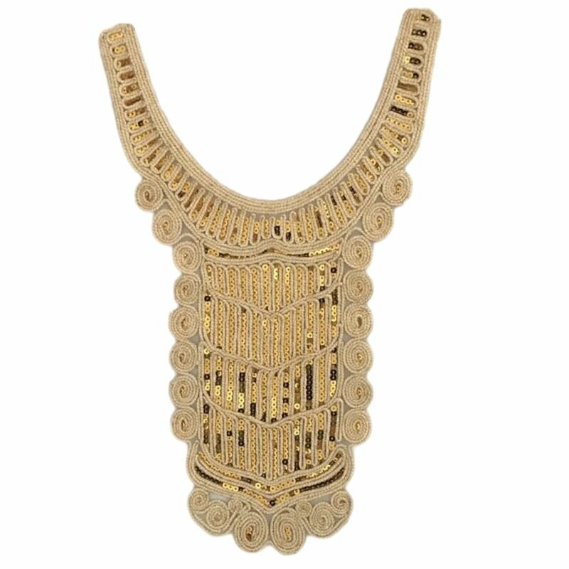 Вышитый кружевными пайетками декоративный воротник из бисера-Стиль 2053