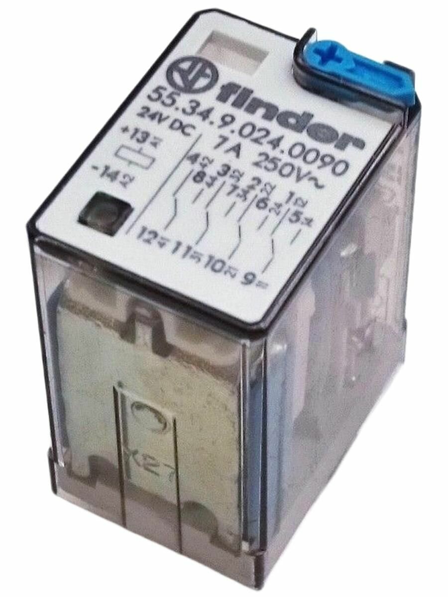 55.34.9.024.0090 553490240090 Промежуточное реле; 4 перекидных контакта 7А ( 24В DC)