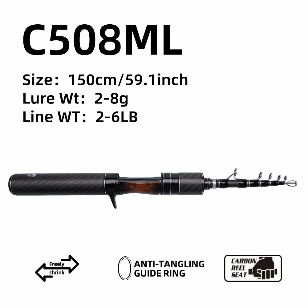 Телескопическая удочка FISHINGFANS C508ML 1.5m