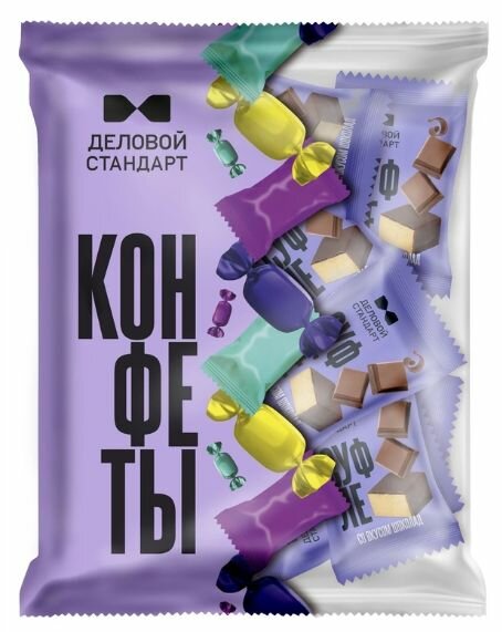 Конфеты глазированные Деловой Стандарт суфле со вкусом шоколад 500 г