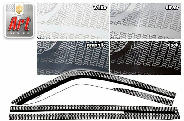 Дефлекторы боковых окон Honda Freed II минивэн 2019-2024 GB5, GB6, GB7, GB8 Серия Art черная