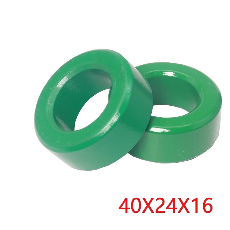 【1 шт.】40*24*16 мм зеленый противопомеховый фильтр от помех магнитное кольцо индуктор Mn-Zn тороидальный ферритовый железный сердечник