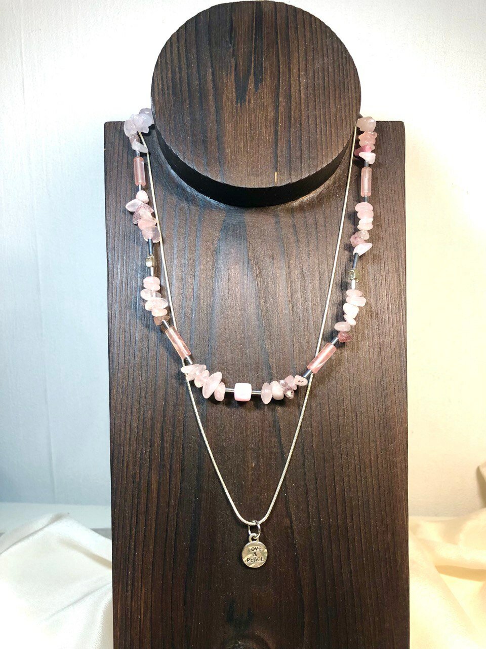 Колье, полимерная глина, нефрит