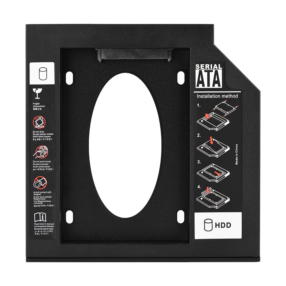 2,5-дюймовый SATA HDD SSD корпус отсек для жесткого диска Caddy оптический DVD-адаптер для ноутбука 12,7 мм