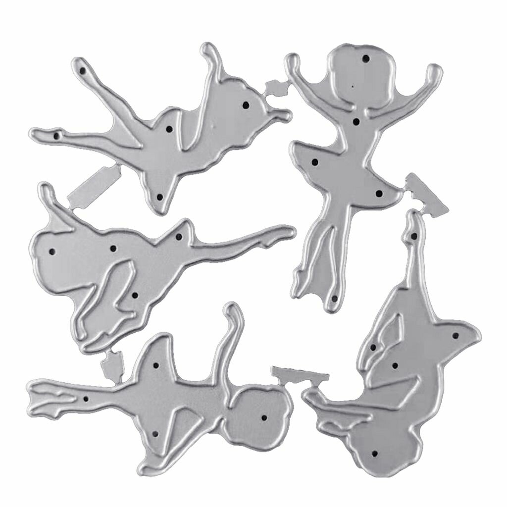 Балетная Девушка Для Резки Металла Умирает Трафарет DIY Альбом Для Вырезок Бумажная Открытка Шаблон