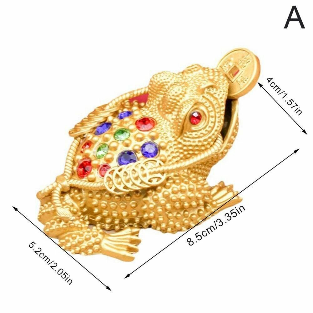 Денежная лягушка, приносящая богатство, декор из сплава с цепочкой счастливых монет, идеально подходит для бизнеса и офиса