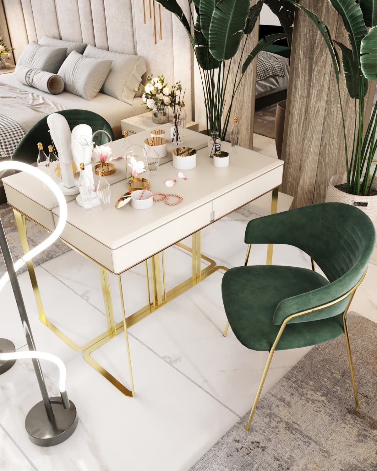 Стул Эвита STOOL GROUP зеленый, ткань, металл, мягкое сиденье, с подлокотниками — фото 1