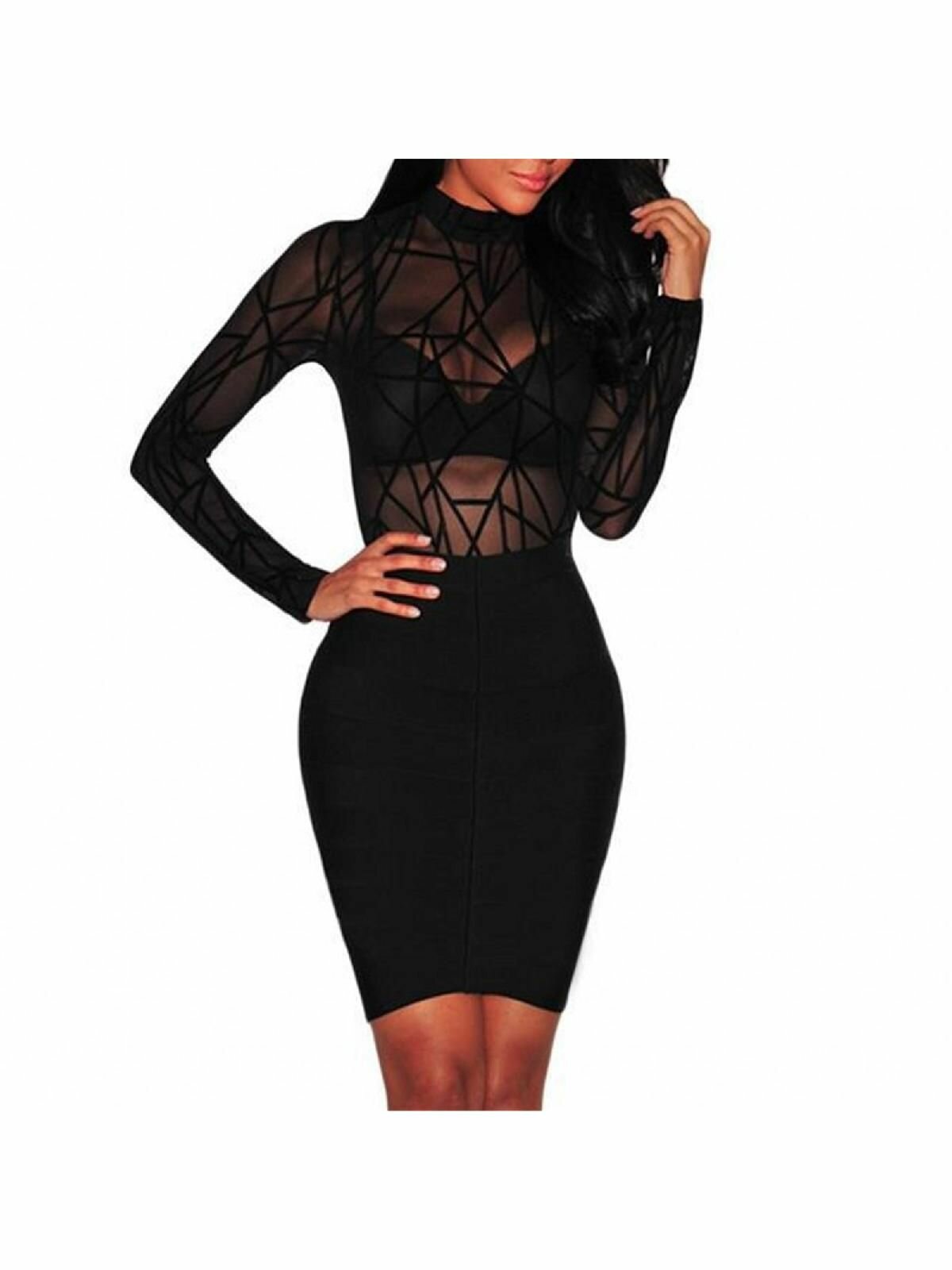 Женский боди с длинным рукавом