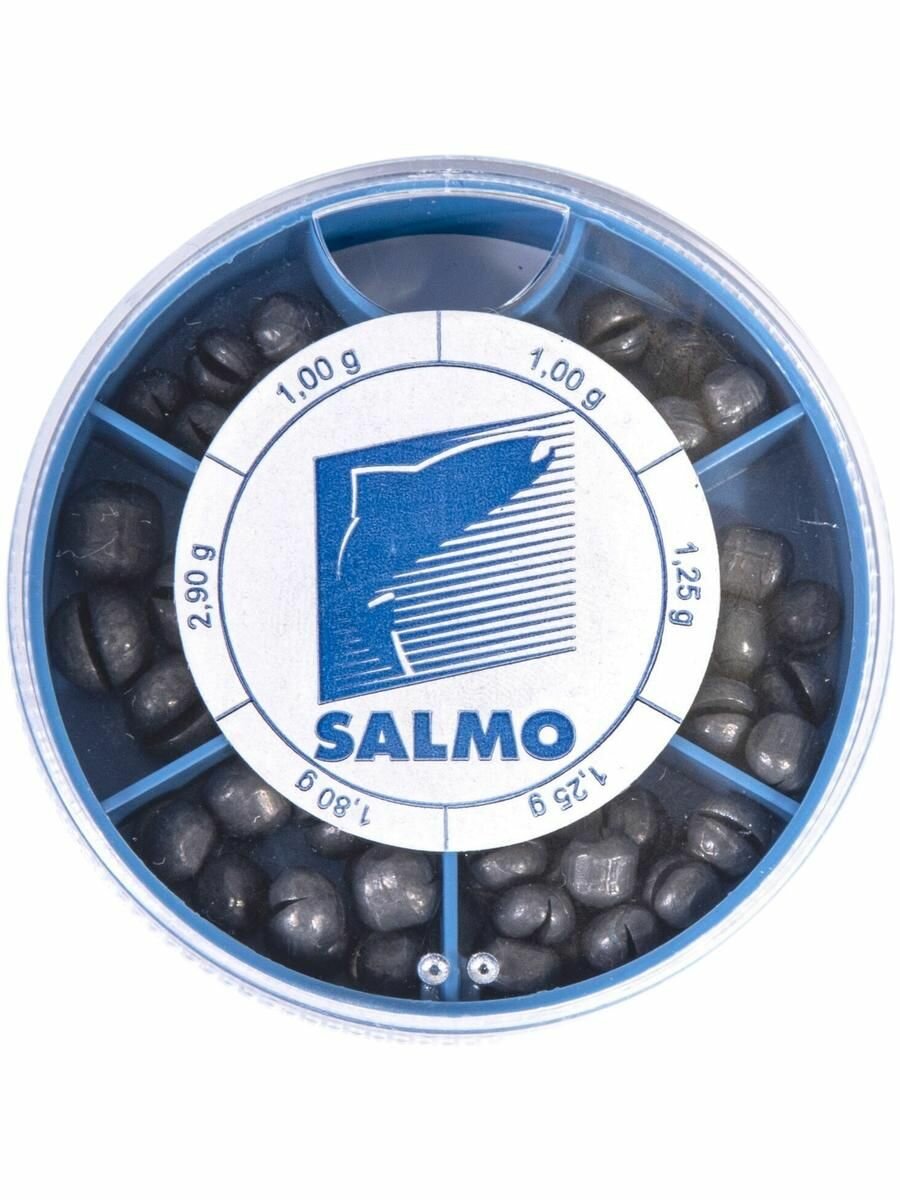 Набор грузов для поплавочной ловли Salmo дробинка, вес 100г, набор 10 шт.
