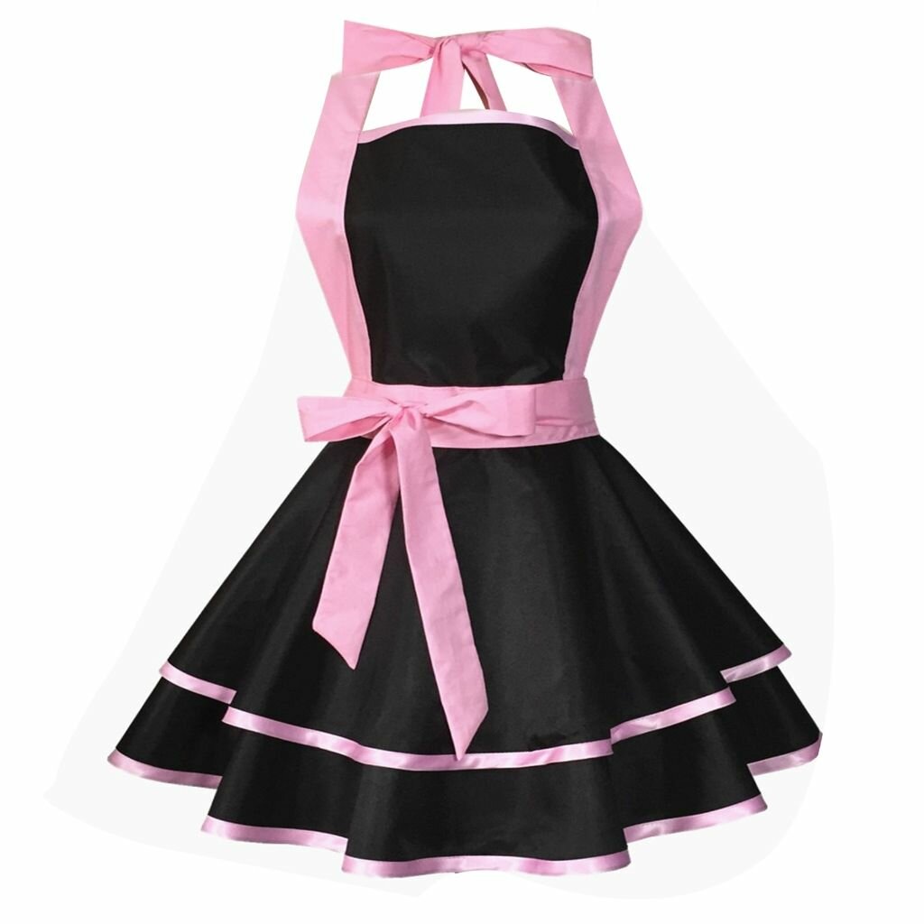 Милые милые Ретро кухонные фартуки для женщин и девочек, винтажный фартук-передничок