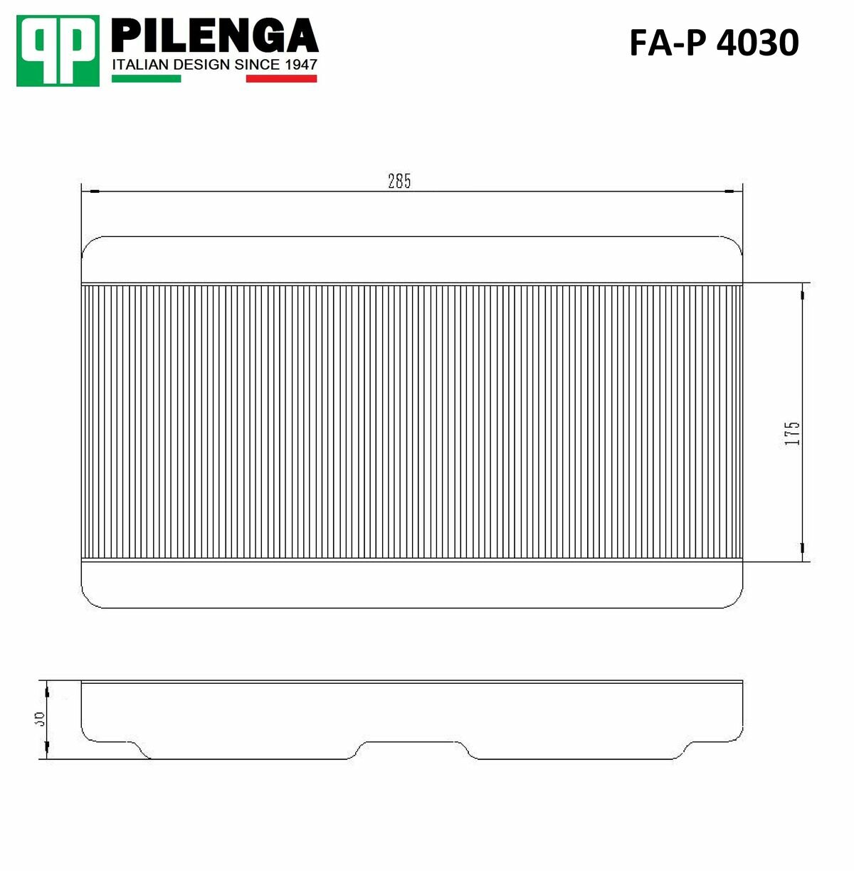 Фильтр Салона Citroen C2, C3, C4/Peugeot 1007 ,307,308,408(Pilenga Fa-P 4030)