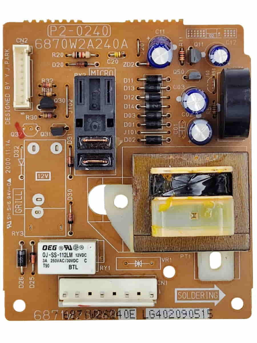 LG 6871W2S240E БУ (USED) Плата управления для микроволновой печи MS-196U