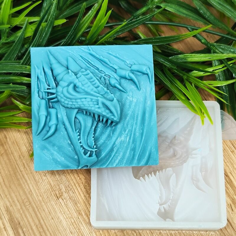 Силиконовая форма для шоколадных плиток Brilliant Mold. Молд Плитка с драконом