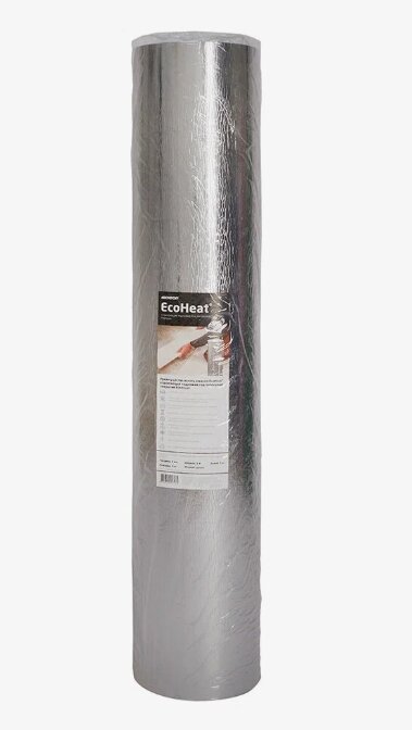 Подложка под ламинат Isolon EcoHeat, сшитый полиэтилен, 3 мм, 1х8 м, 8 м2 металлизированная