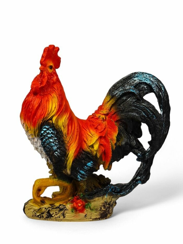 Садовая фигура Хорошие сувениры "Петух андалузский" полистоун, можно оставлять зимой на улице, 46х42х23см (2000034650019)