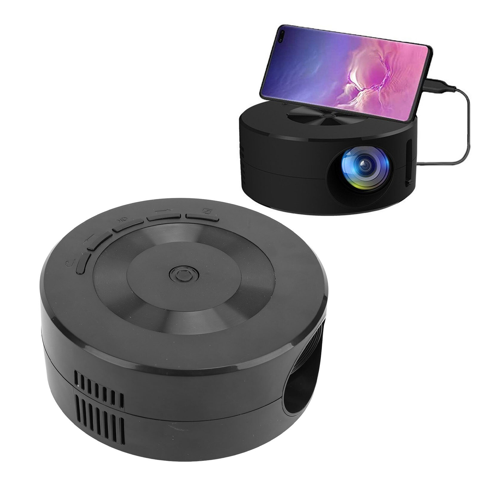 Портативный проектор 1080P Кинопроектор Детский Домашний Видеопроектор для Смартфона Планшета с Пультом Дистанционного Управления