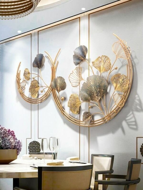 Металлическое панно на стену в стиле Арт-Деко 110х67 см современный декор для гостиной и спальни, кованое железо, ручная работа