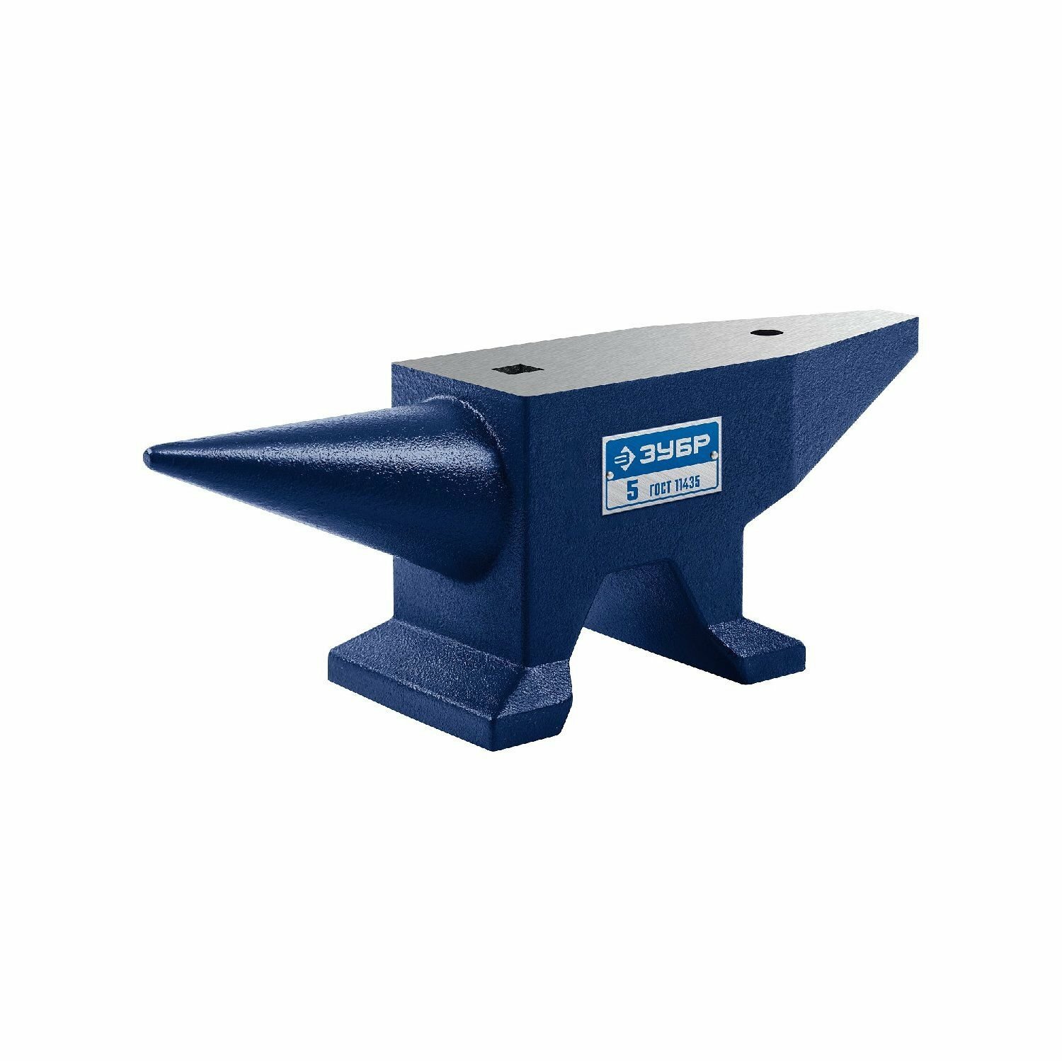 Стальная наковальня ЗУБР 5 кг однорогая для кузнечных работ материал С35Л закалка 0 8-1 5 мм твердость HB 340-477 рабочая часть 150х50 мм