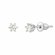 Серьги пусеты lunalu, серебро, 925 проба, циркон