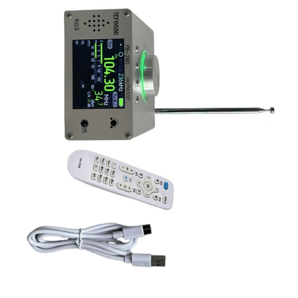 Высокочувствительное радио TEF6686 FM/ AM Поддерживает Глобальную частоту, Встроенный Аккумулятор с Дистанционным Управлением Освещением Атмосферы