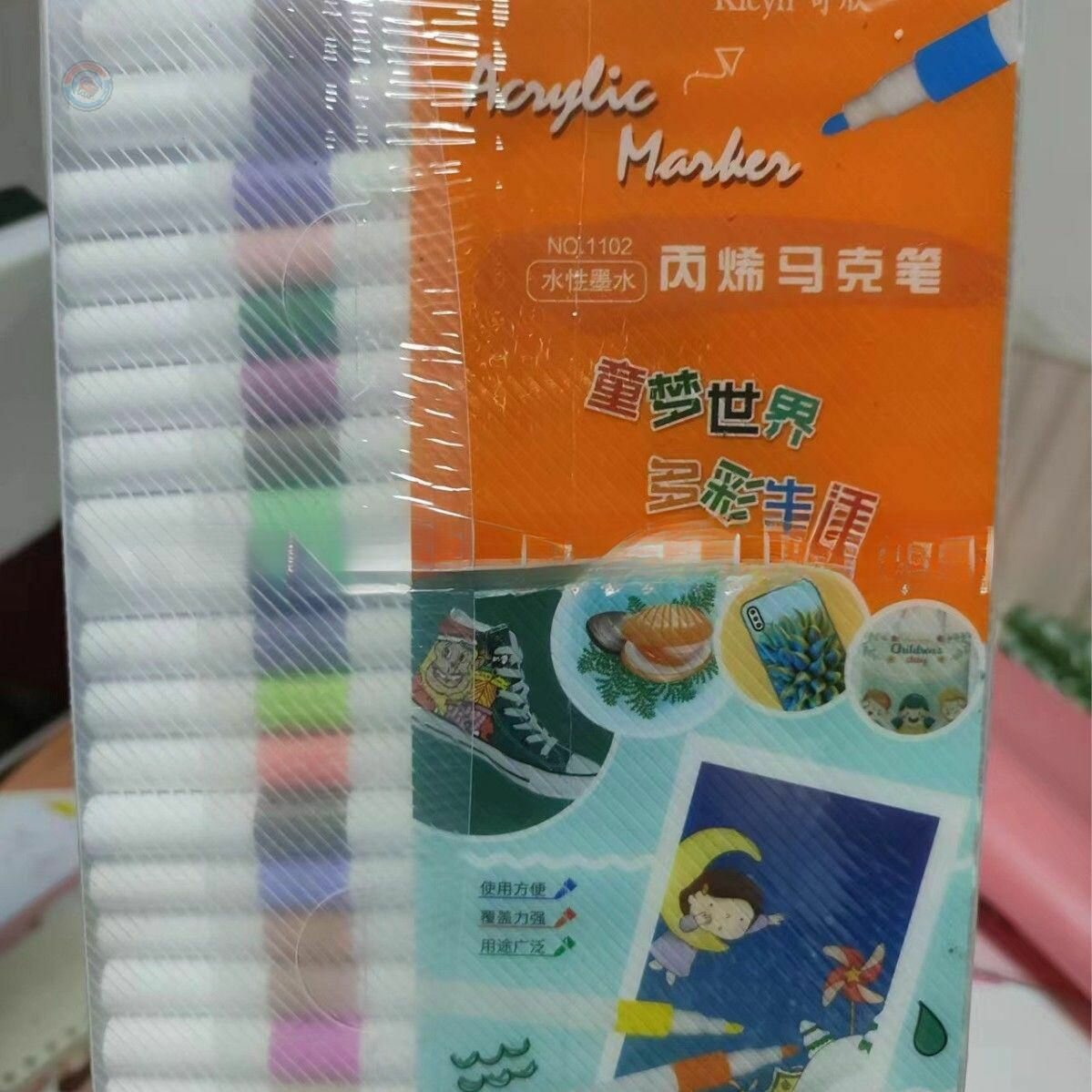 Набор акриловых маркеров для рисования и творчества с тонким кончиком в удобной ПВХ коробке 12, 24, 36, 48, 60 или 80 ярких цветов