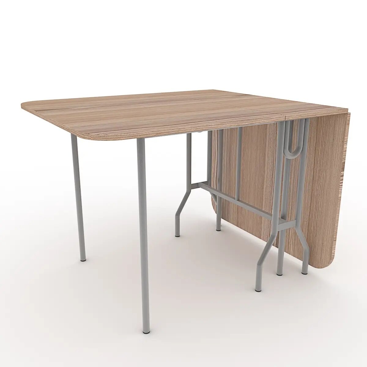 Стол книжка трансформер от производителя "Standart" - 1770х900х750 цвет столешницы Ясень Шимо Светлый подстолье Светлое