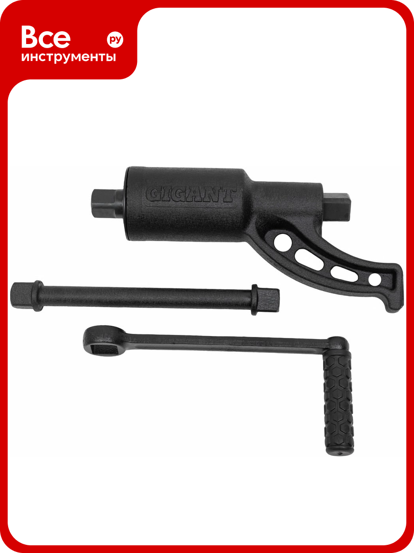 Механический гайковерт Gigant усилие 6400Нм, передаточное число 1:64 GTQM-2(без головок), высокопрочных материалов, 2 в