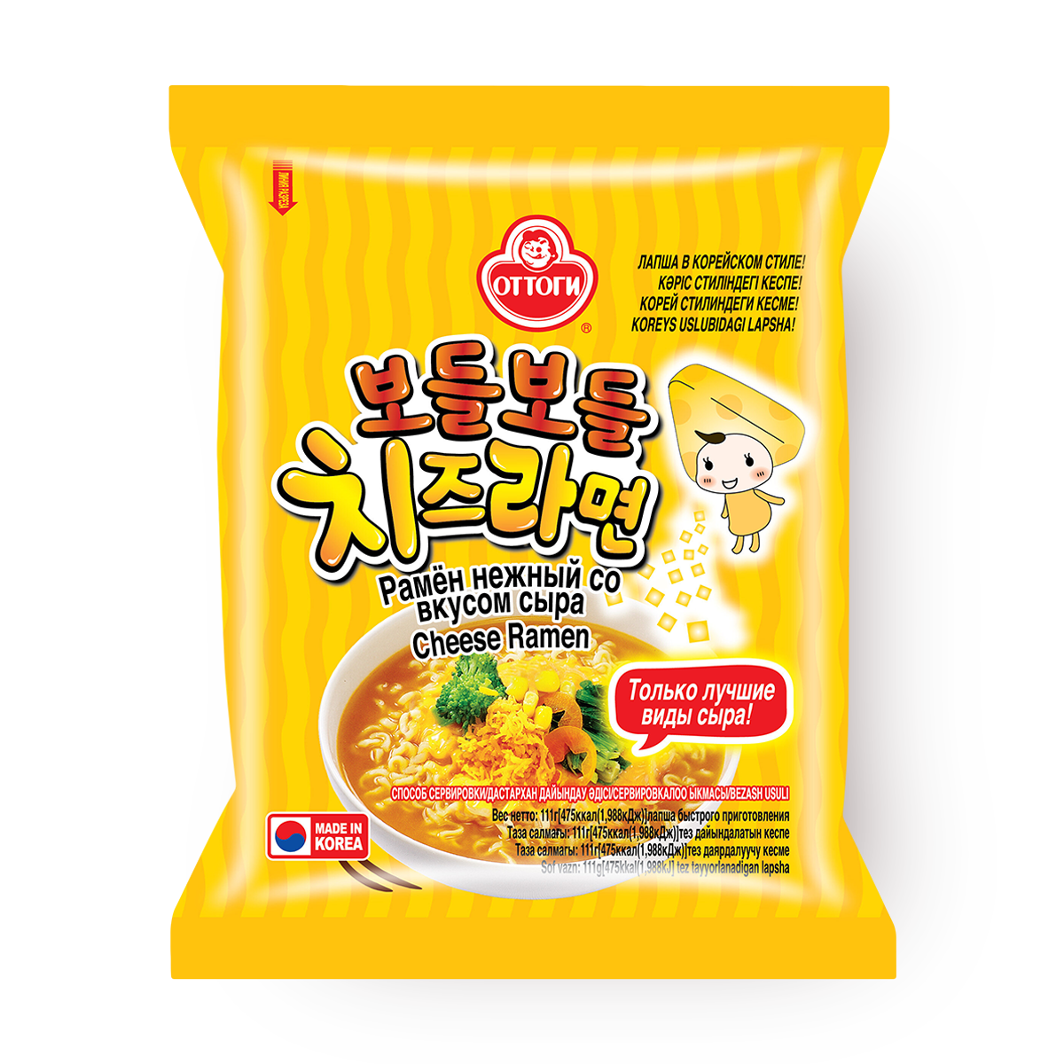 Лапша быстрого приготовления Ottogi "Рамён", с нежным сыром, 111 г