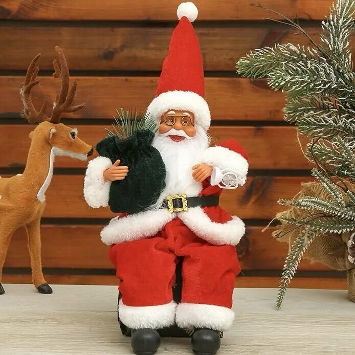 Фигурка новогодняя, Дед мороз, f88873, высота 30см, длина 8 см