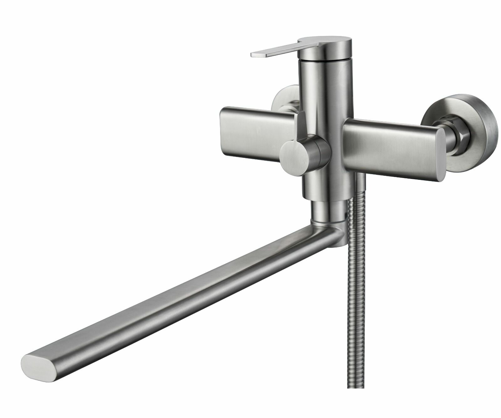 Смесилеть для ванны c длинным изливом, из нерж. стали T40763